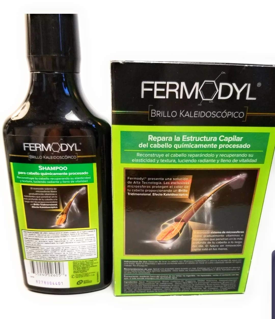 Fermodyl Reestructuracion Intensiva (6 ampolletas) y Shampoo by Fermodyl
