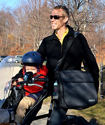 Filberry Messenger DIAPER BAG for DADS & MOMS to share baby care! - Top zipper for easy access - Large - Grey/Black – MEN love it!