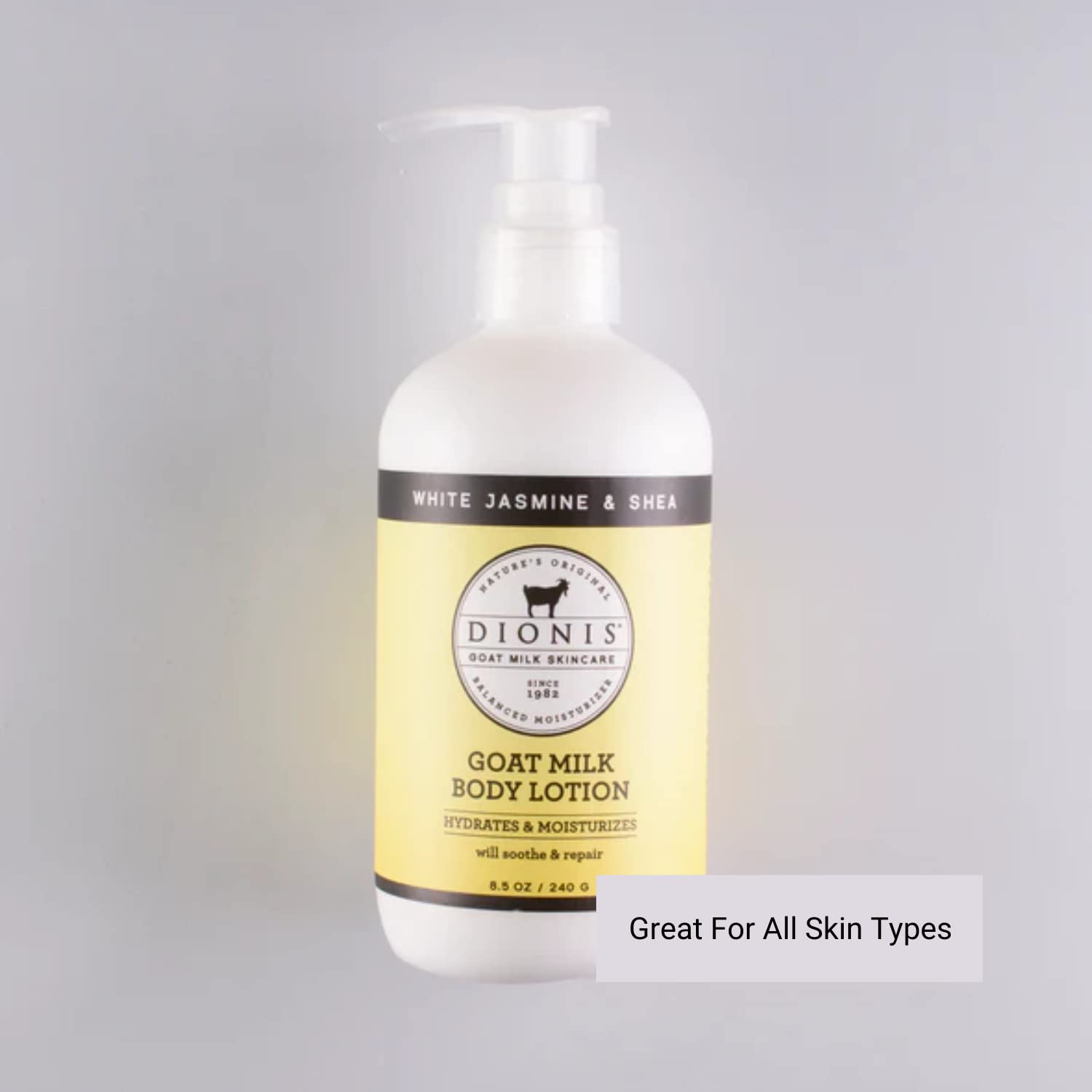 Dionis - Goat Milk Skincare White Jasmine & Shea Scented Lotion (8.5 oz) - Made in the USA - Cruelty-free and Paraben-free
