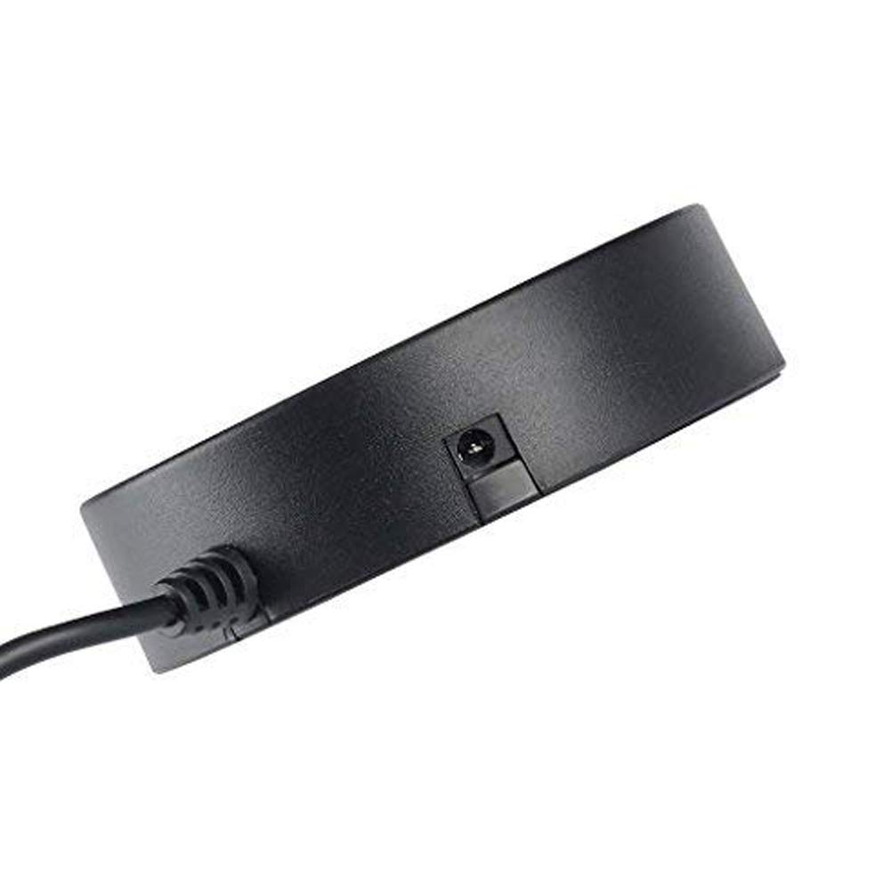 Dahszhi Round Shape 8 Port High Speed USB 2.0 Hub Mobile Charger with LED Light for Mac, Windows, Linux systems PC, Tablets(Black)