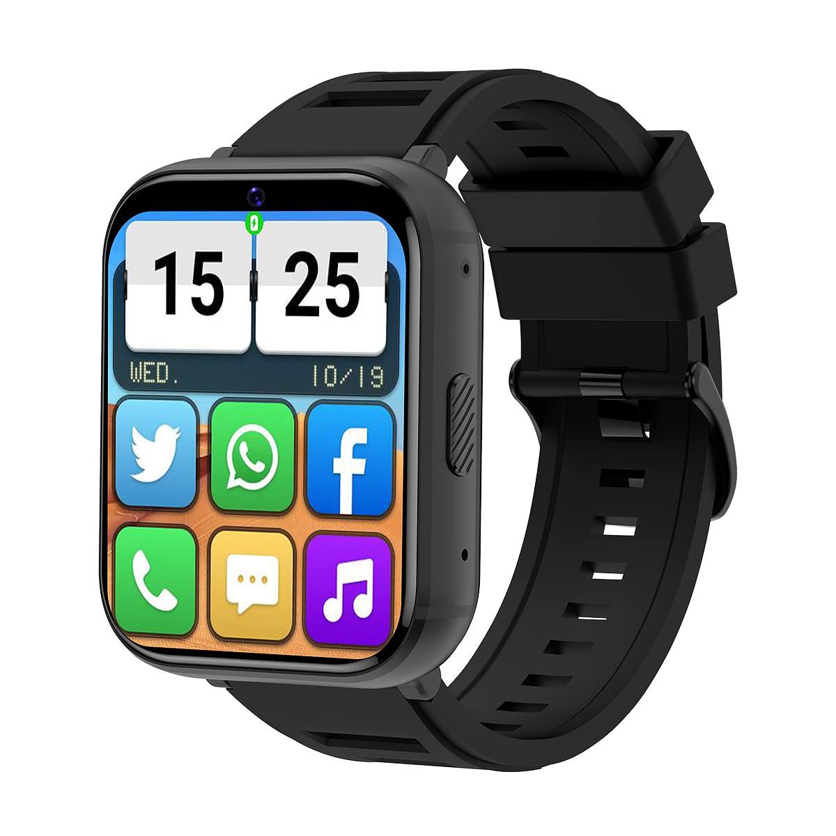 4G LTE Smart Watch Phone, Android 9.0 MTK6761 8 Core 4GB+64GB Men Watch BT5.0 IP67 930mAh 2.08" Touch Screen Support SMS Reply/Camera/Video Call/Wifi/SOS/GPS Fitness Activity Tracker (Black)
