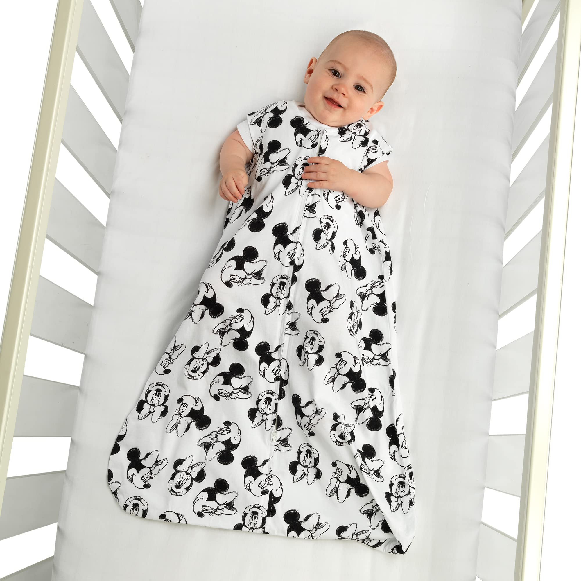 Lambs & Ivy Disney Baby Minnie Mouse Cotton Wearable Blanket for Safe Sleep