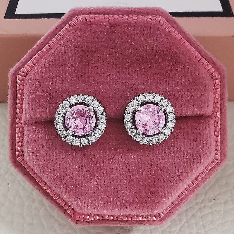 4pcs Pack Valentine's Day Real 925 Sterling Silver Jewelry Engagement Wedding Bridal ForLove for Brides Ring African J6389-pink