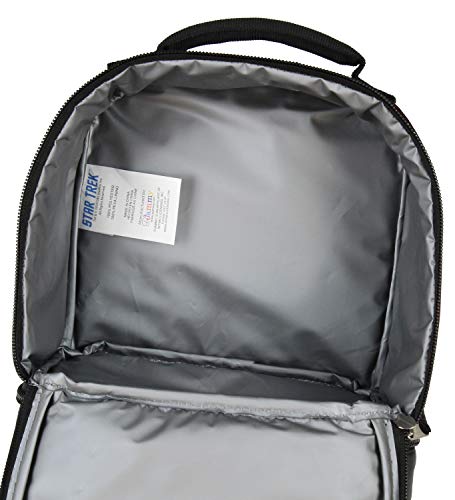 Star Trek The Next Generation Picard Embroidered Starfleet Logo Dual Compartment Insulated Lunch Box Bag Tote