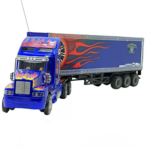 Big Daddy New & Improved Remote Control Heavy Duty Tractor Trailer Big Rig with Real Turn The Wheel Action Movements, Lights and Music