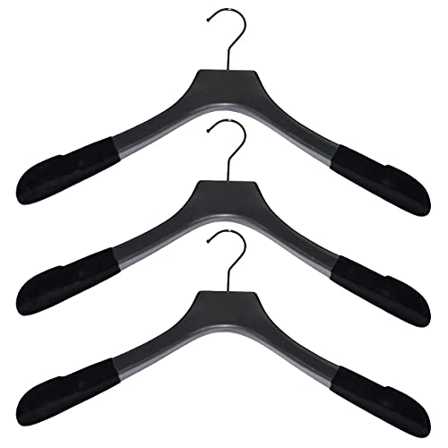 Premiere Luxe Wooden Hangers, Heavy Duty Non Slip Coat Hangers, Heavy Coat Hangers, Wide Shoulder Hangers Suit and Pants, (High Gloss Mahogany with Brown Velvet, 12pk)