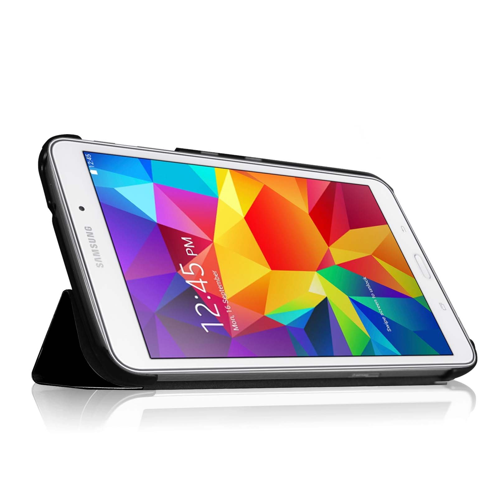 Fintie Slim Shell Case for Samsung Galaxy Tab 4 7.0 2014, Ultra Lightweight Protective Stand Cover, Black