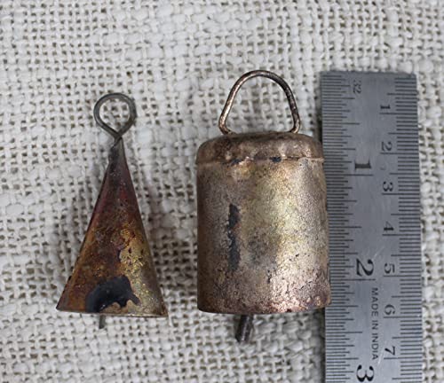 Mango Gifts Rustic Iron Tin Metal Vintage Cow Bells Jingle for Wind Chimes and Crafts 2.25" H (Set of 20 Pieces)