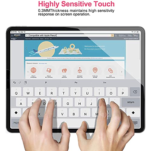 SMAPP [2+2 Pack] Tempered Glass Screen Protector Compatible with iPad Pro 11 inch 2020/2021 2nd/3rd Generation with Camera Lens Protector, HD Clear Easy Installation Apple Pencil/Face ID Compatible