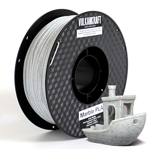 Vulkankraft Premium Marble PLA Filament for 3D Printing, 1.75mm, 1KG, Testing Pack Available, Less Prone to Warping, High Printability, Reduced Chance of Clogging