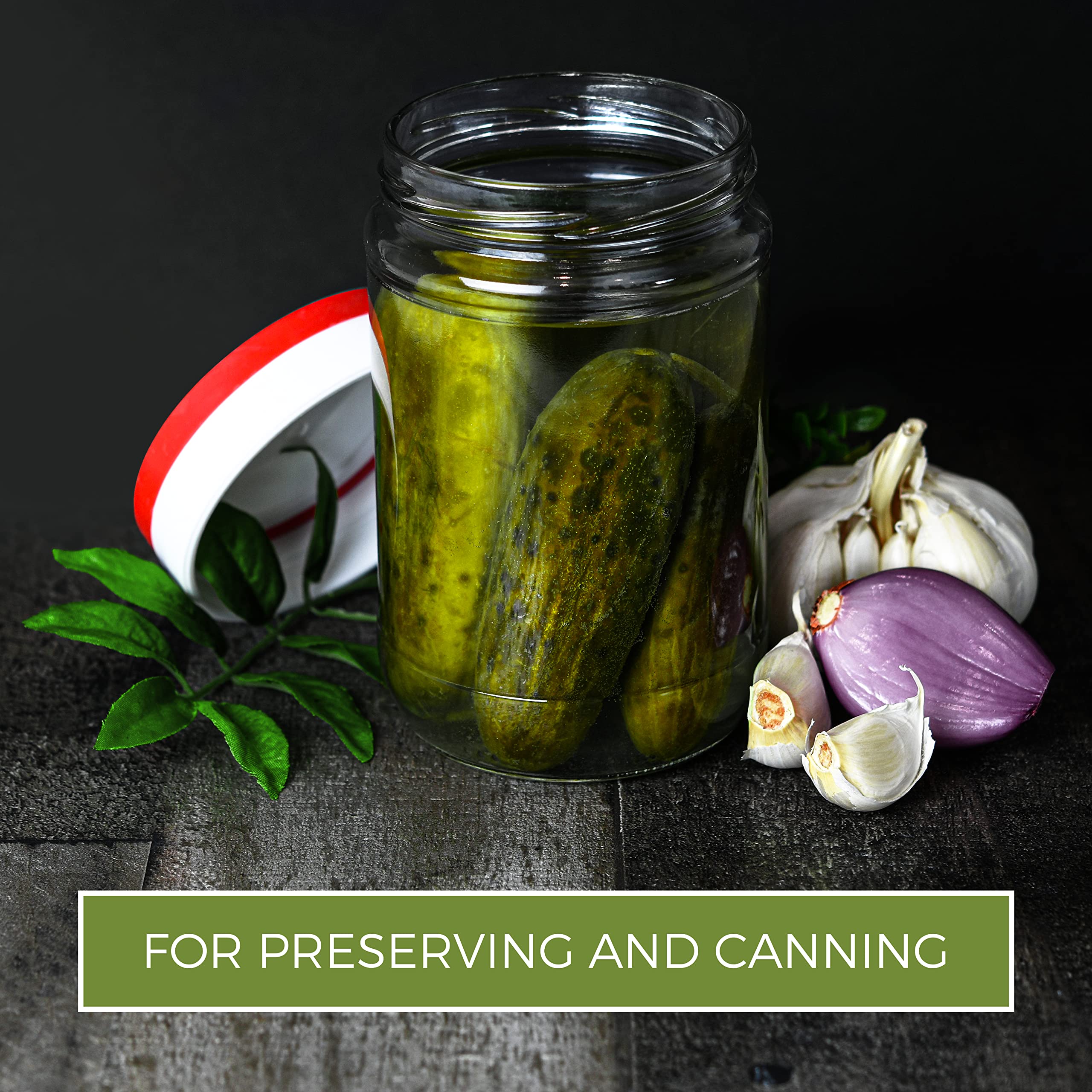 Tribello 22oz Mason Jar Wide Mouth, Canning Jars Perfect To Keep Fresh All Your Homemade Smoothies, Fruit Drinks And Yogurt pack of 2