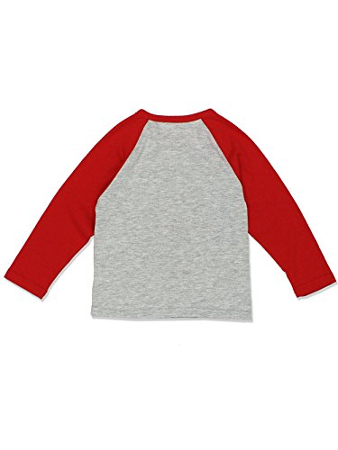 Daniel Tiger Toddler Boys Girls Long Sleeve Tee (2T, Red/Grey)