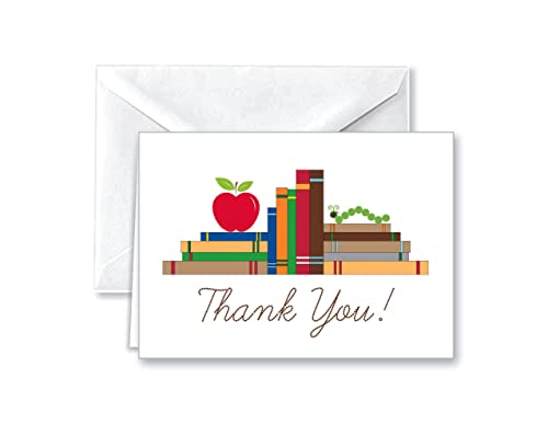 Paper Frenzy School Thank You Note Cards and White Envelopes - 25 pack