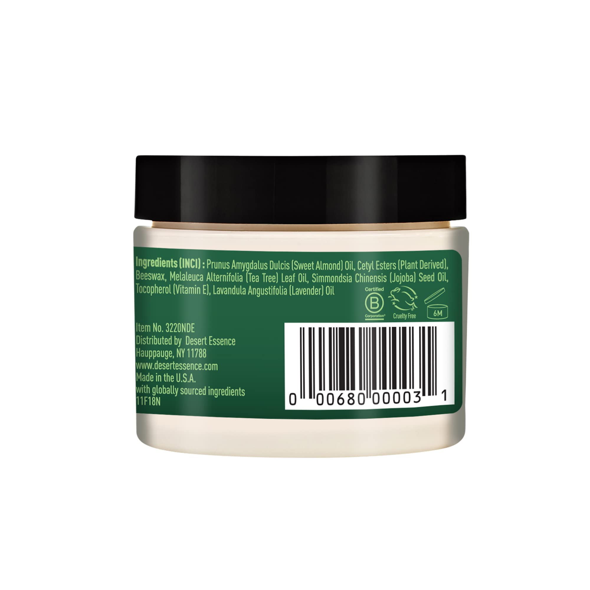 Desert Essence TEA TREE OIL SKIN OINTMENT β Itch Relief, Rash Cream for Razor Burn - Soothing Balm with Lavender & Jojoba - Gluten & Cruelty-Free - 1 oz