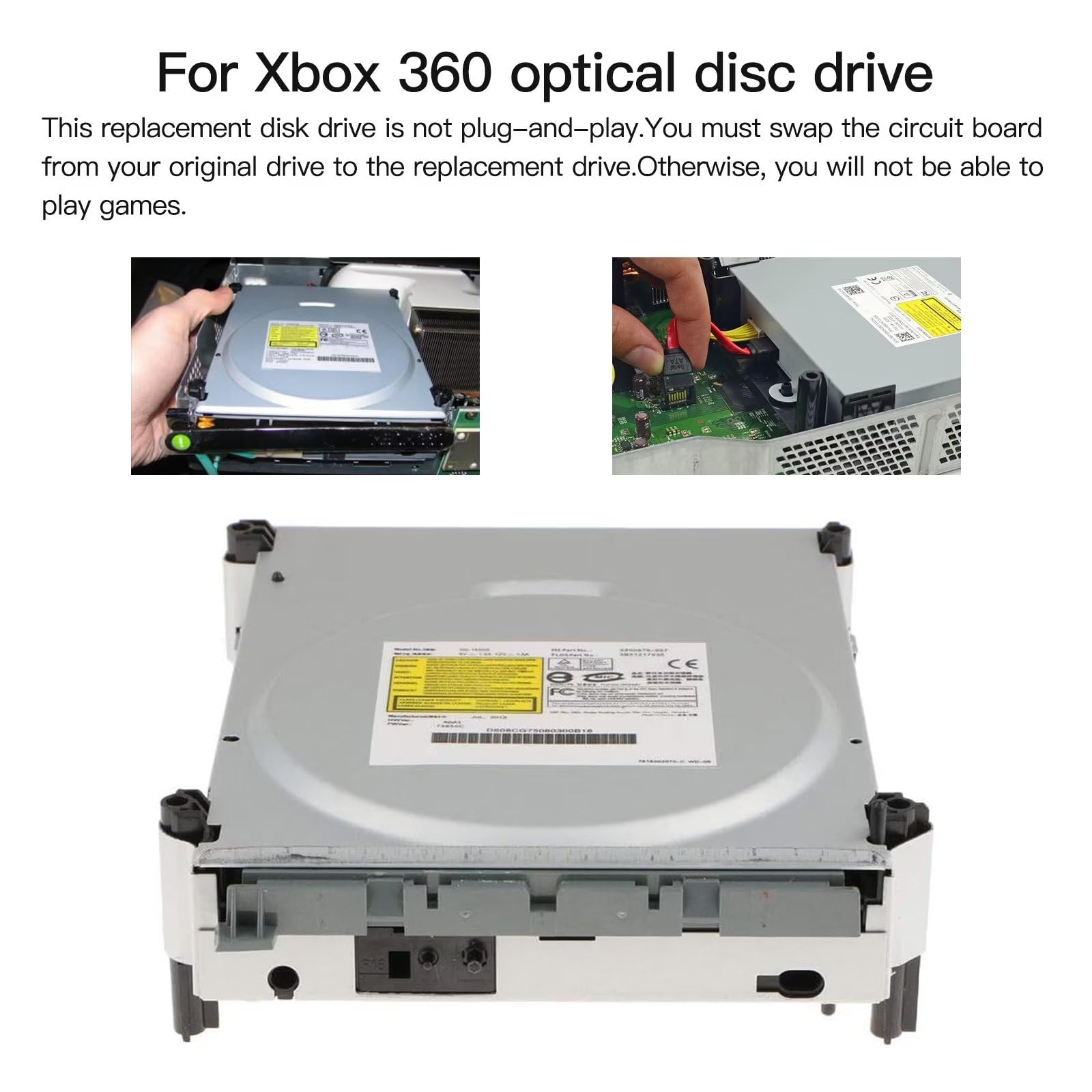 BLUE ELF Replacement Lite-On DG-16D2S(-09C) DVD Drive for Xbox 360