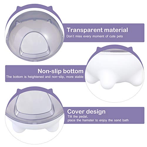 POPETPOP Hamster Sand Bath - Thicken Plastic Sand Bathtub Container with Scoop Hamster Sandbox Pet Bathroom Bath Sand Room Sauna Toilet for Rat Mice Syrian Hamster