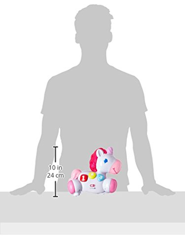 Bright Starts Rock & Glow Unicorn Crawling Baby Toy with Lights and Melodies, Age 6 Months +, Pink