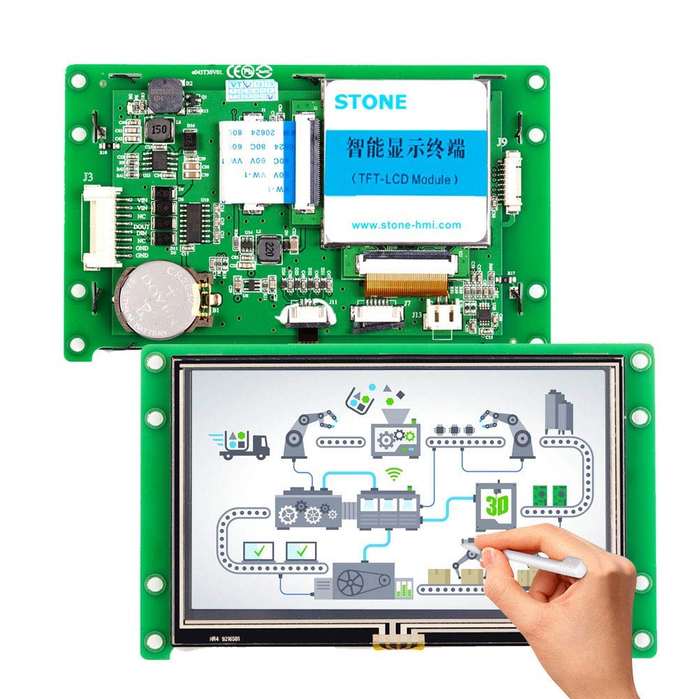 4.3 Inch Color TFT LCD Display Module with Controller Board + Progrm for Instrument Panel(4.3 Inch, WTVC043WT-01)