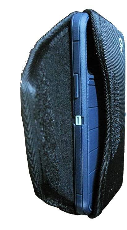 Nite Ize Hardshell Nylon Phone Pouch for Samsung Galaxy S23 S22 Ultra S21 S20 Plus 5G , Rugged , Heavy Duty Holster, Fixed Belt Clip Holder, Fits (Defender Commuter) Cases On Cell Phone (Horizontal)