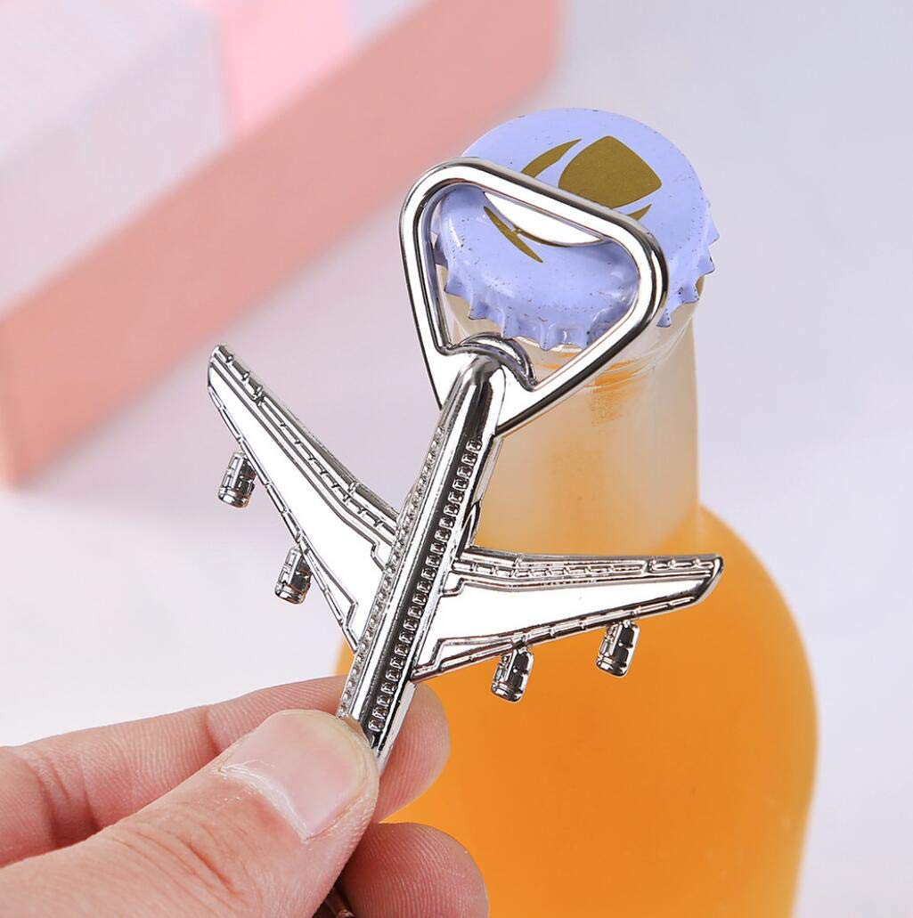 72pcs Silver Airplane Bottle Opener Aircraft keyring For Wedding Party Favor