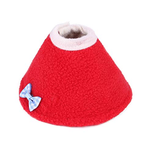 Mummumi Pet Collr, Bird Elizabethan Collar Recovery Anti-Bite Neck Collar for Parrots Budgies Parakeet Cockatiels (M-Red)