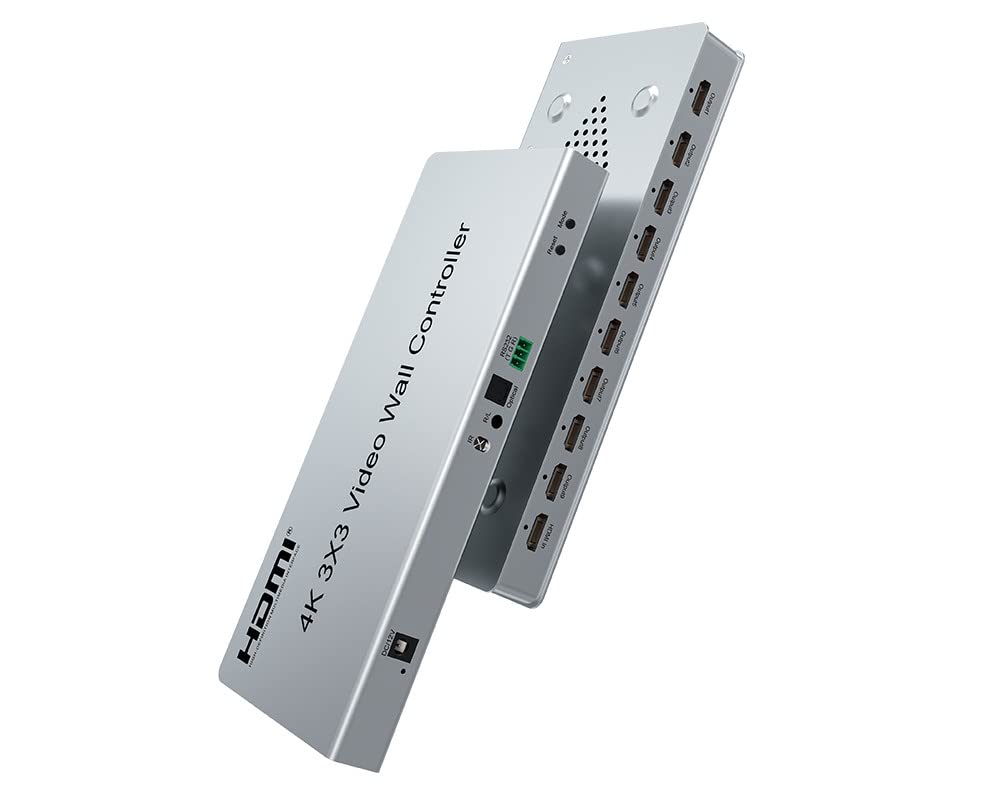 4K 3×3 Video Wall Controller(1x2/1x3/1x4/1x5/1x6/2x1/2x2/2x3/2x4/3x1/3x2/3x3/3x4/4x1/4x2/4x3/4x4) 4 TV Splicing Display Support 3840x2160/30Hz