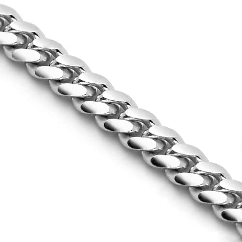 3MM Micro Cuban Necklace 16" 18" 20" 24" - White Gold (18)
