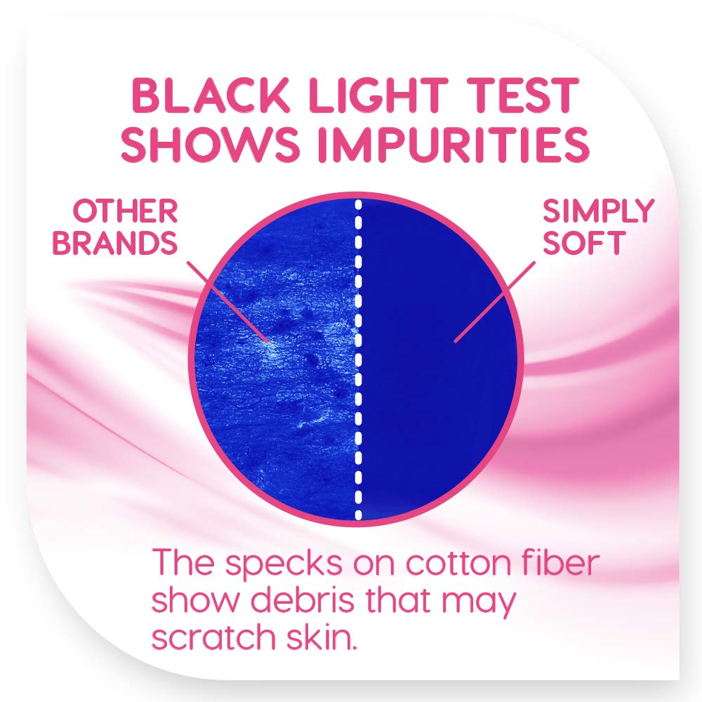 Simply Soft Premium Cotton Balls (600 Count), 100% Pure Cotton, Large Cotton Balls for Face and Nail Polish Remover