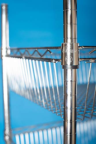 Omega 14" Deep x 36" Wide x 14" High 2 Tier Stationary Chrome Basket Unit