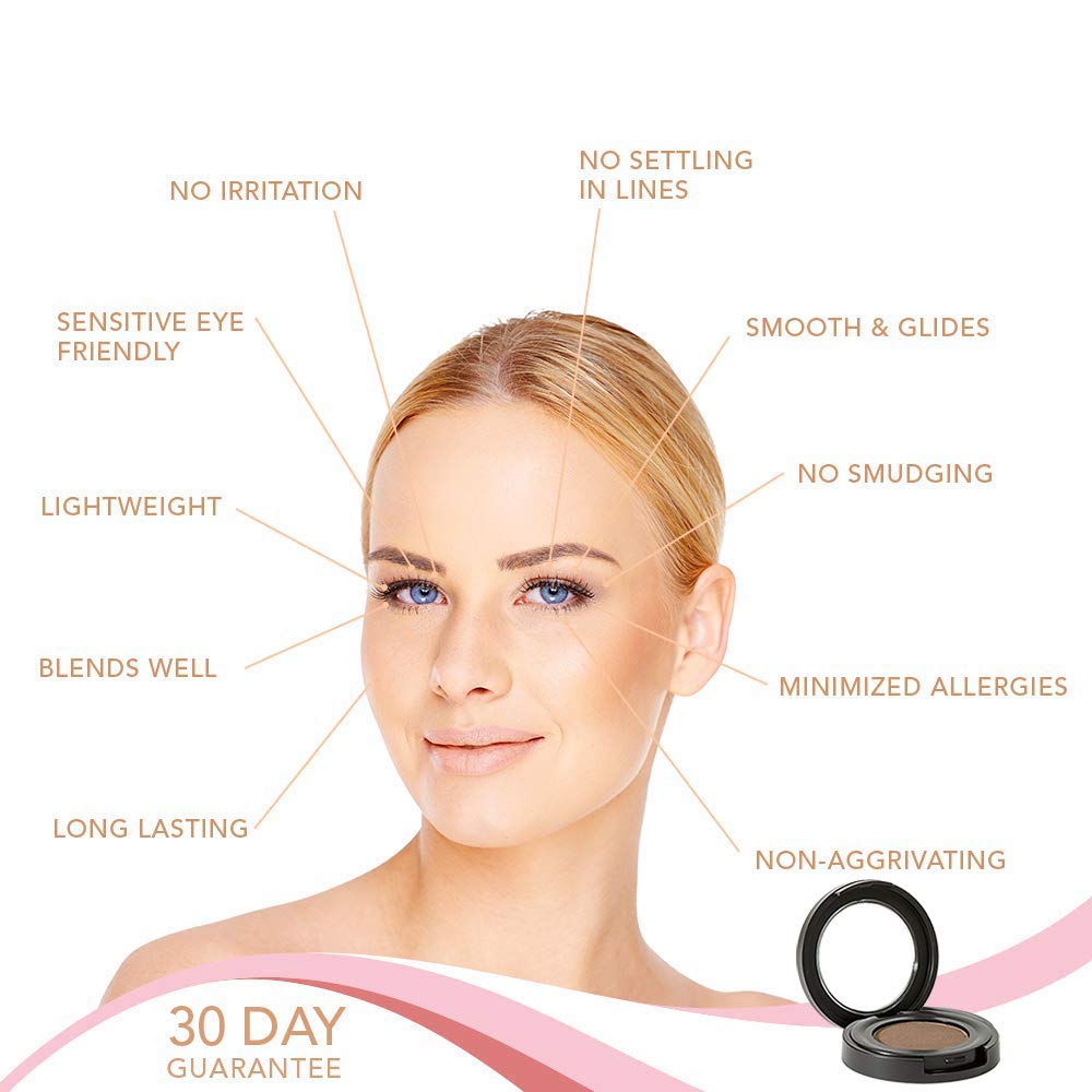 Eyebrows Powder Color Makeup Filler for Brow with Perfect Tinted Long Lasting Results That's Smudge Proof and Stays on with No Cake for the Best Defined Eye Look and Beauty - Deep Brown