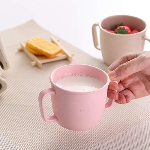 Golandstar Small Size Bamboo Fiber 230ml Adult Children Cups Mugs 4pcs Set Unbreakable Tumbler Mug Cup for Water, Milk, Juice, Tea