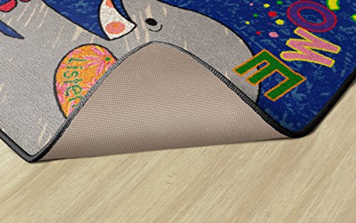 Flagship Carpets Childrens Multicolor Welcome Mat for Classroom or Kids Home School Room, Kids Room and Playroom or Entryway Rug, 2' x 3', Elephant