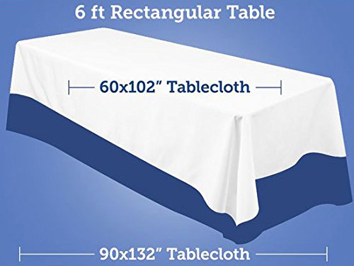 BROWARD LINENS Tablecloth Polyester Rectangular 90x132 Inch Hot Pink