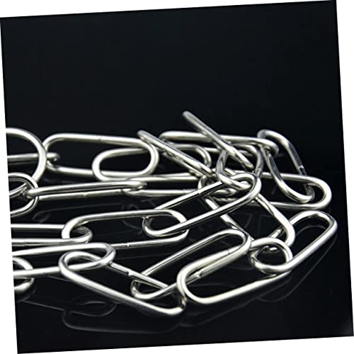 Cabilock 2pcs Closet Drying Rack Stainless Steel Hooks Wall Mount Clothes Rack Clothes Drying Rack Chain Clothes Storage Chains Outdoor Clothes Clips Clothes Drying Chain Clothes Hangers
