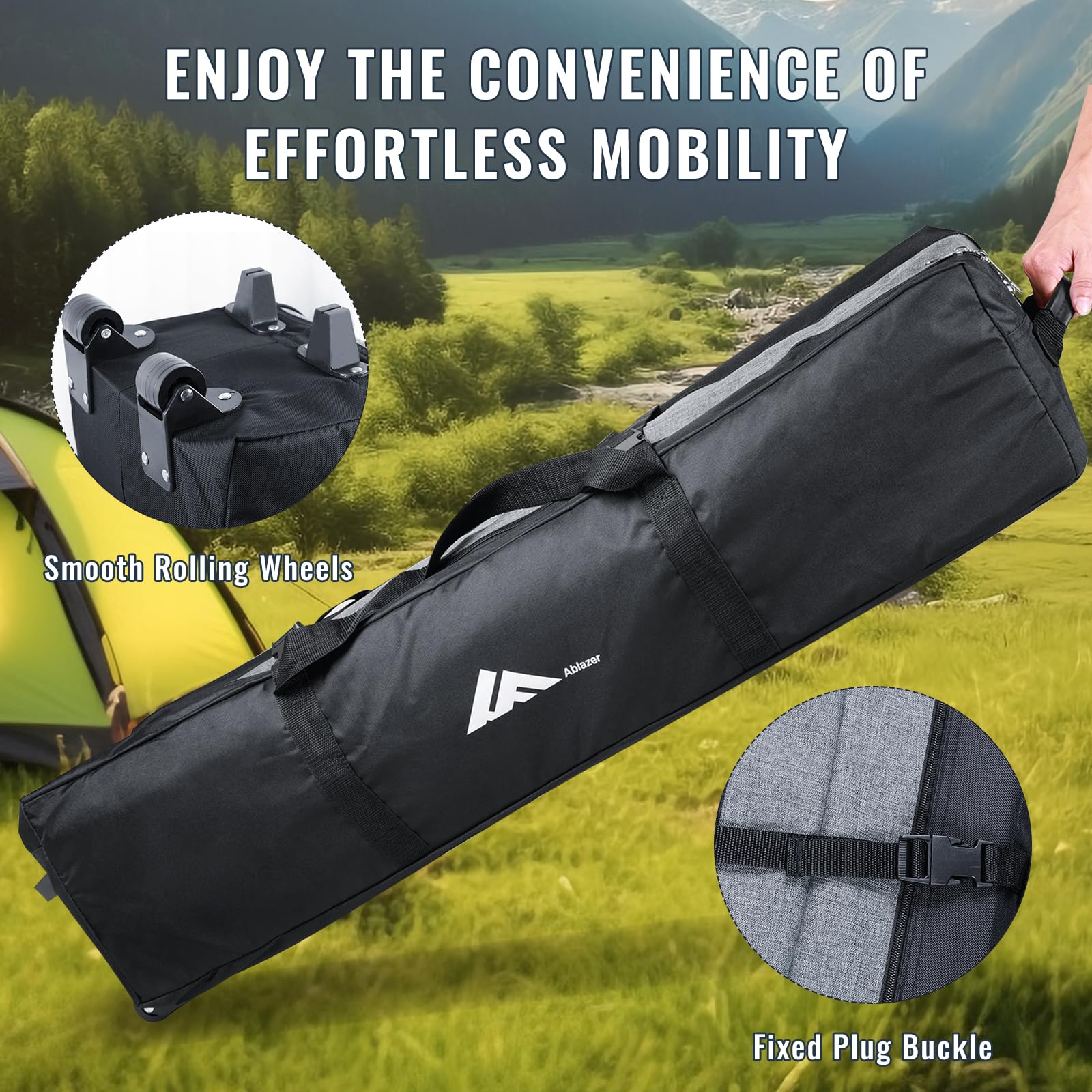 Ablazer 2 Pack Camping Chairs for Adults, Portable Hunting Chair Supports 350lbs, Oversized Heavy Duty Folding Chair for Camping Padded Seat Outdoor Lawn Folding Chair with Side Pockets