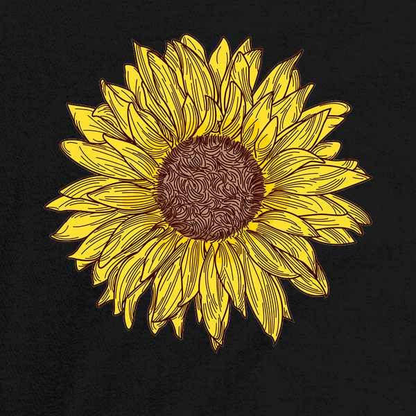 Pop Threads Sunflower Cute Retro Vintage Style Hippie Boho Infant Baby Boy Girl Bodysuit Black 12M