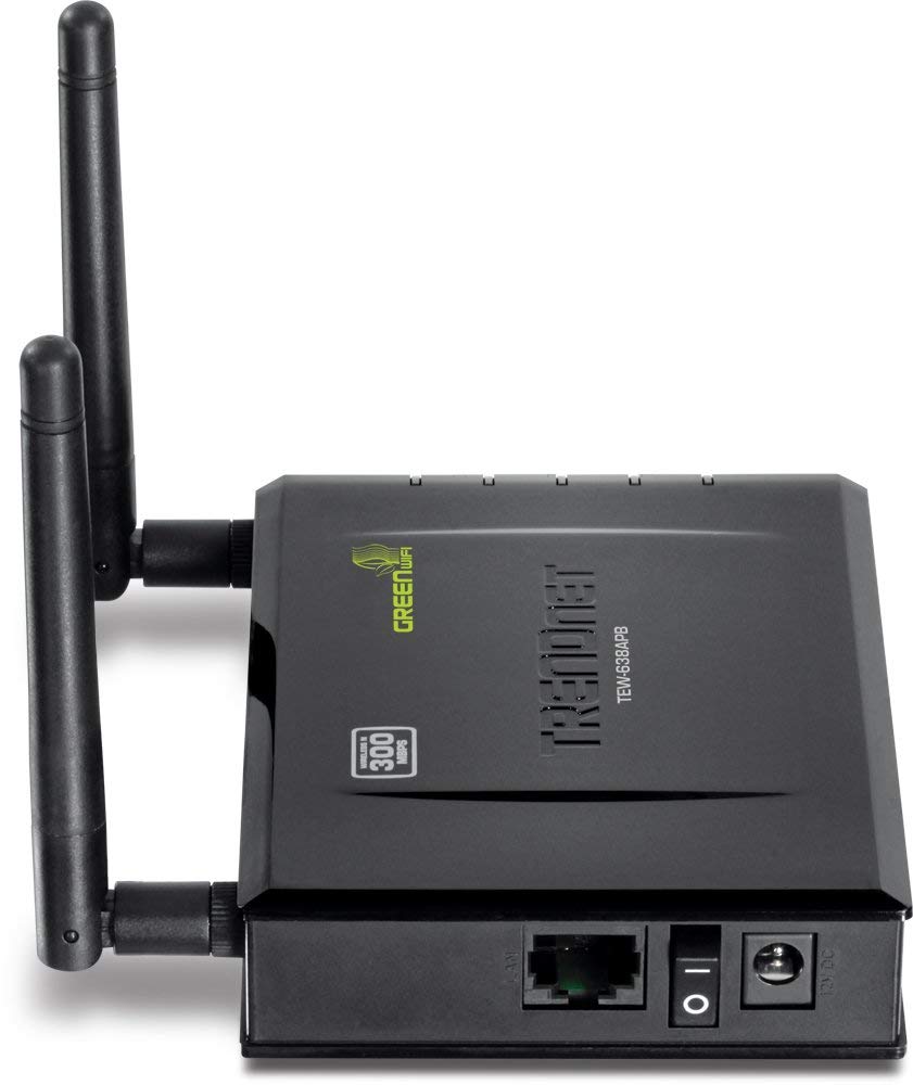 TRENDnet Wireless N300 2T2R Detachable antennas, Access Point, 2.4Ghz 300Mbps, 802.11b/g/n, AP/WDS/Client/Bridge, 2x2 dBi, TEW-638APB (Renewed)