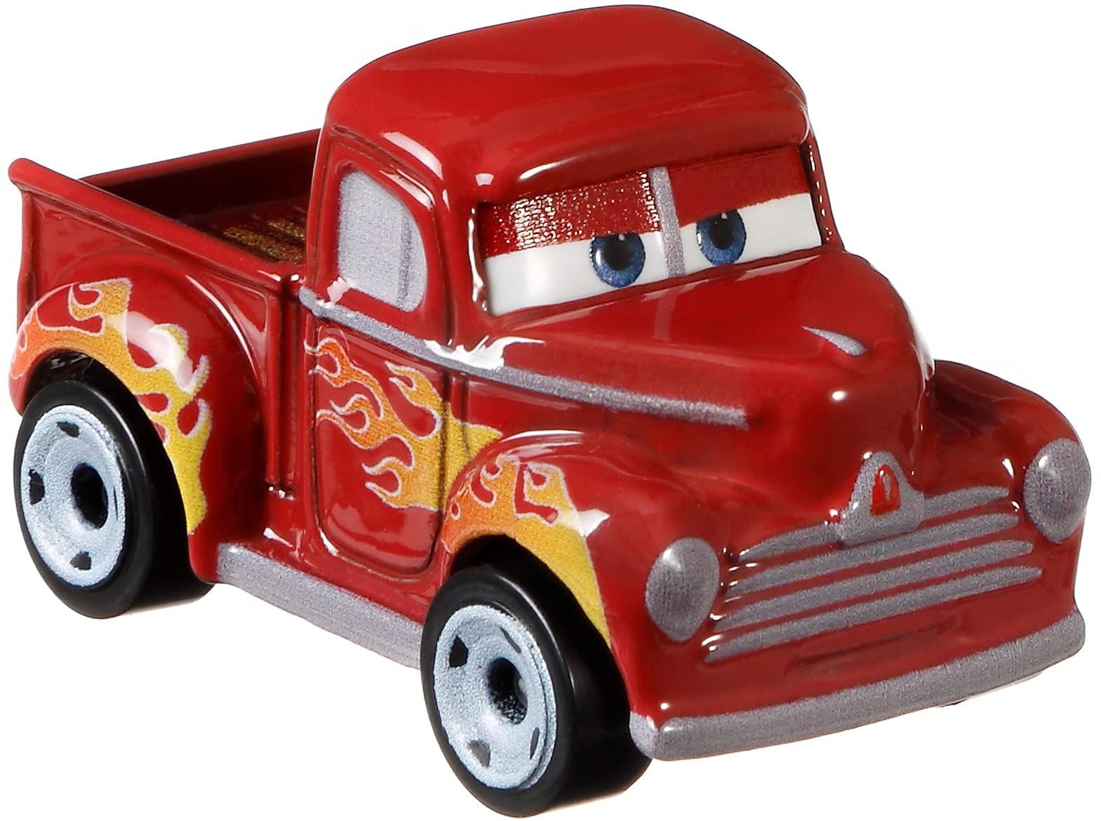 Disney Pixar Cars Mini Racers Pack of 3, [Cotter Pin Series] Hot Rod Smokey, River Scott, and Lightning McQueen