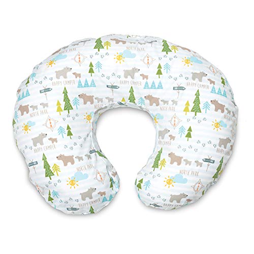 Boppy Nursing Pillow Original Support, North Park, Ergonomic Nursing Essentials for Bottle and Breastfeeding, Firm Hypoallergenic Fiber Fill, with Removable Nursing Pillow Cover, Machine Washable