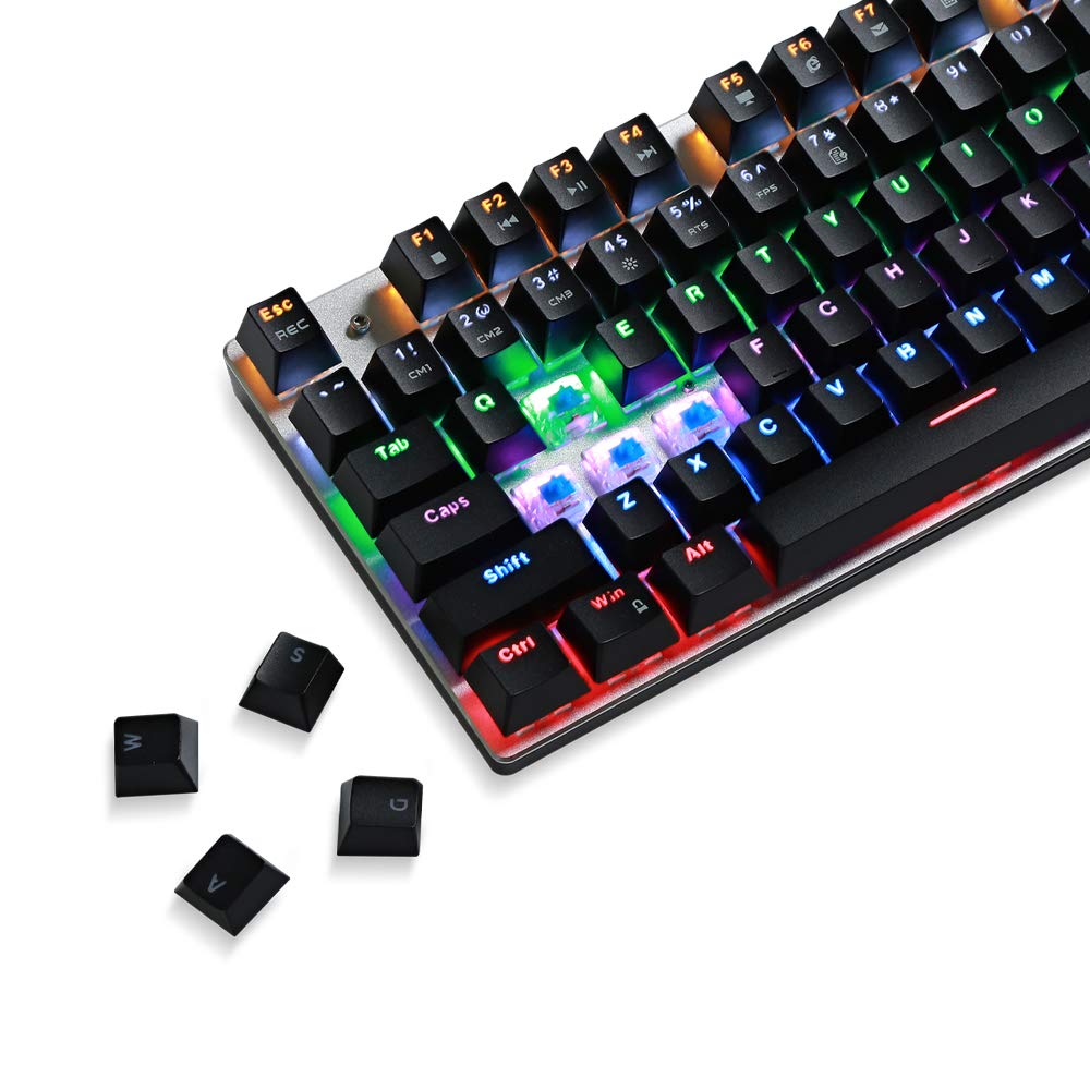 Teamwolf RGB Backlight Mechanical Gaming Keyboards (104keys, Balck)