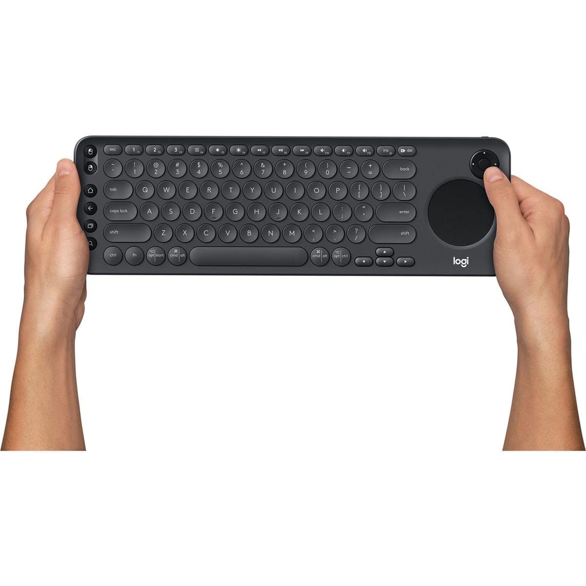 Logitech K600 TV - TV Keyboard with Integrated Touchpad and D-Pad Compatible with Smart TV - Graphite Black