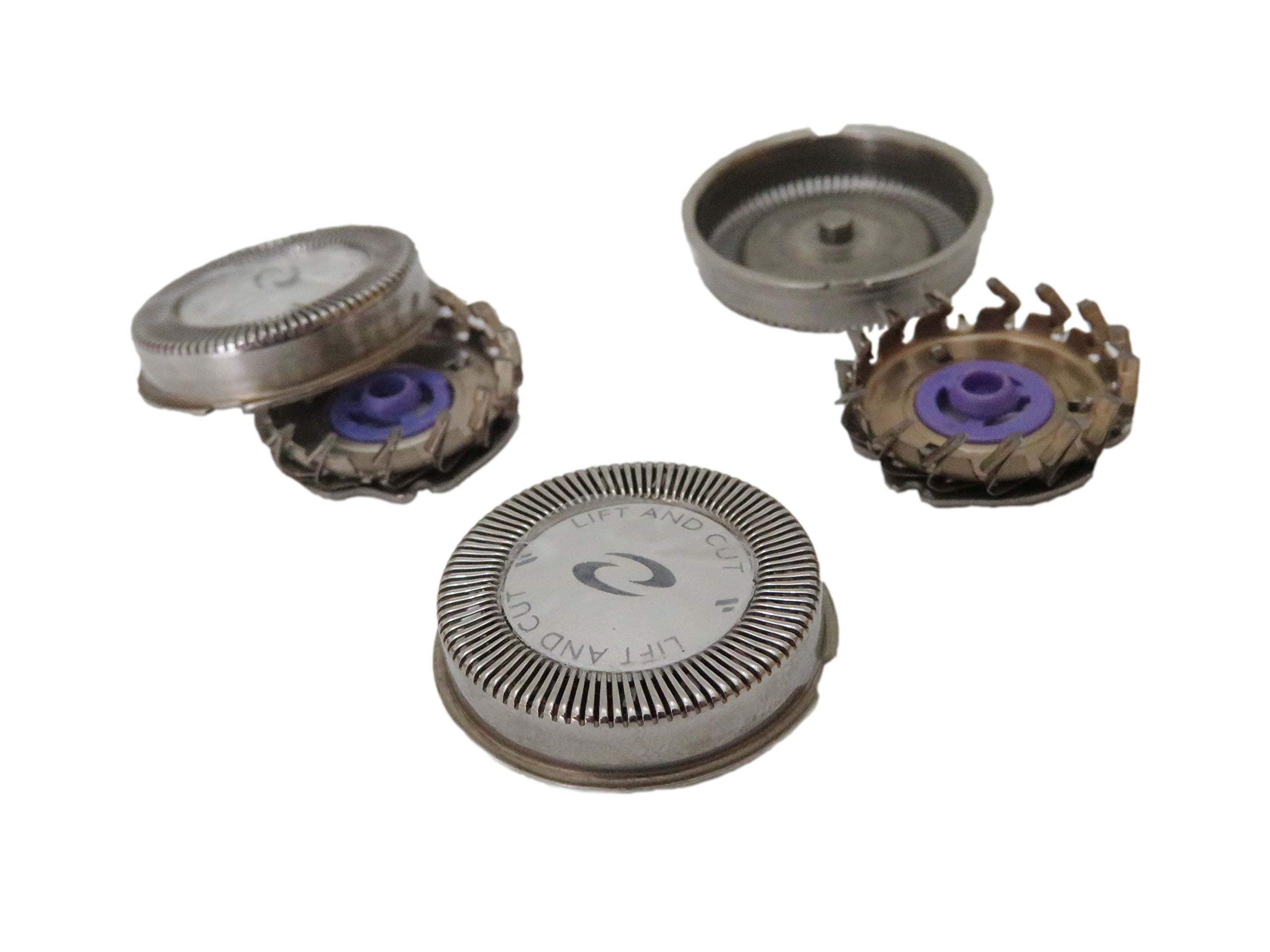 Ultra-sharp 3 pcs Replacement Shaver Heads Shaver Blades for Norelco HQ55/ HQ55PLUS/ HQ56 Replacement Heads for 835/850 /875 Models