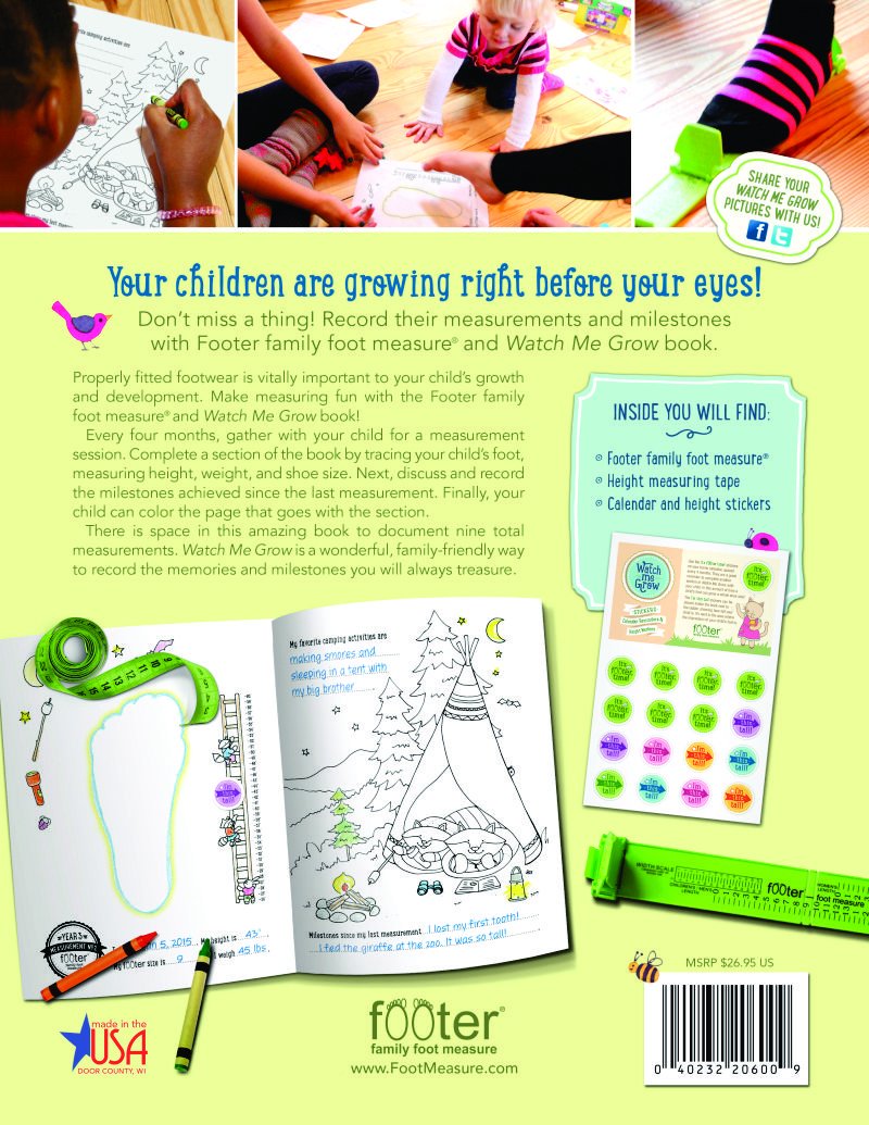 Footer Family Watch Me Grow, Memories & Milestones Keepsake, 4 Year Kit