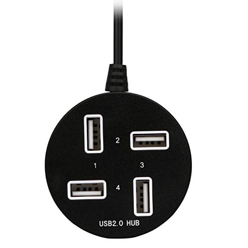 Lysee USB Cables - HL 2017 USB 2.0 High Speed 4 Port Splitter Hub Adapter for PC Computer Laptop oct17 - (Color: Black, Length: 57cm)