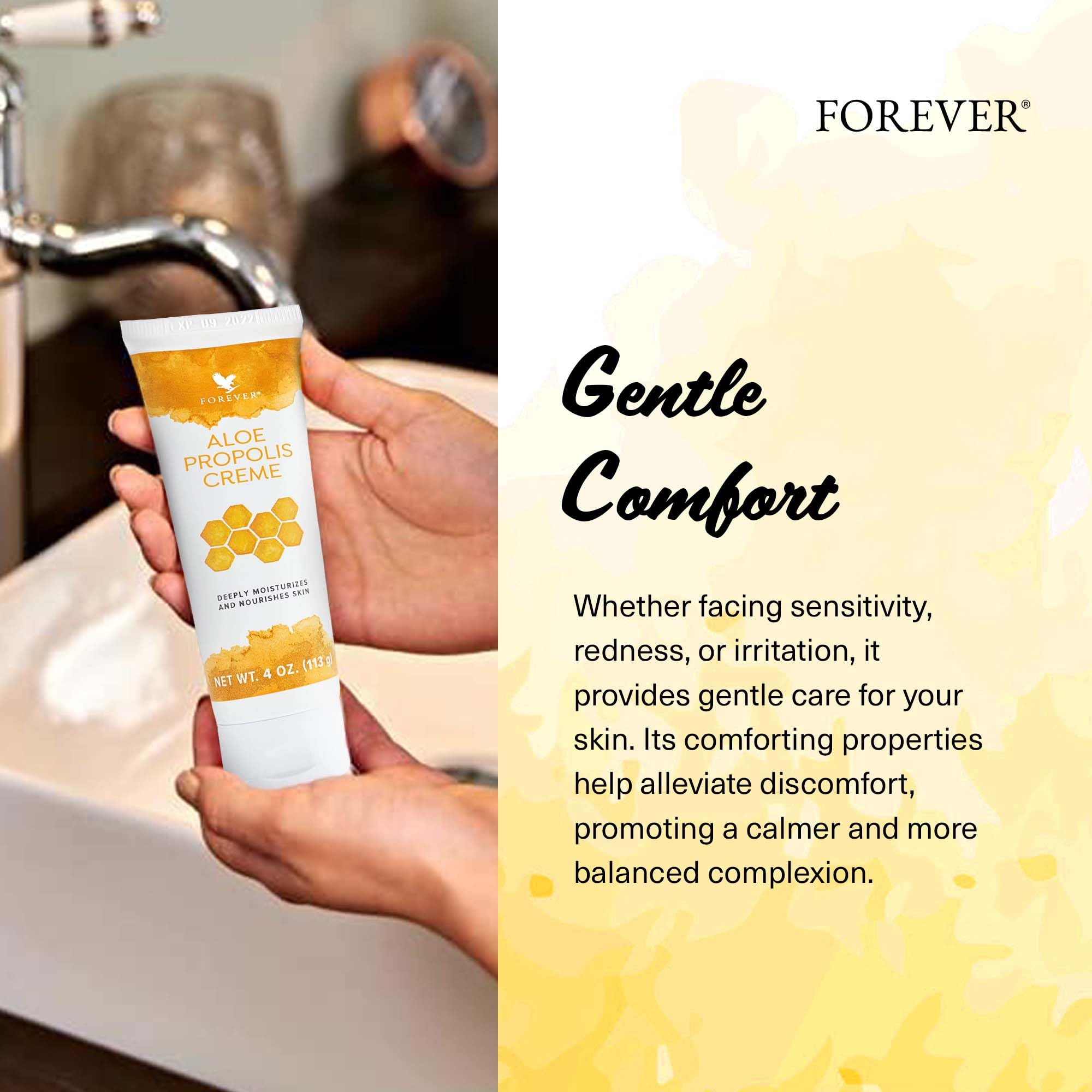 Forever Living - Aloe Propolis Creme - Skin Nourishment with Aloe Vera and Bee Propolis - Moisturizing Cream with Vitamins A, E & C - 4 oz (2 Pack)