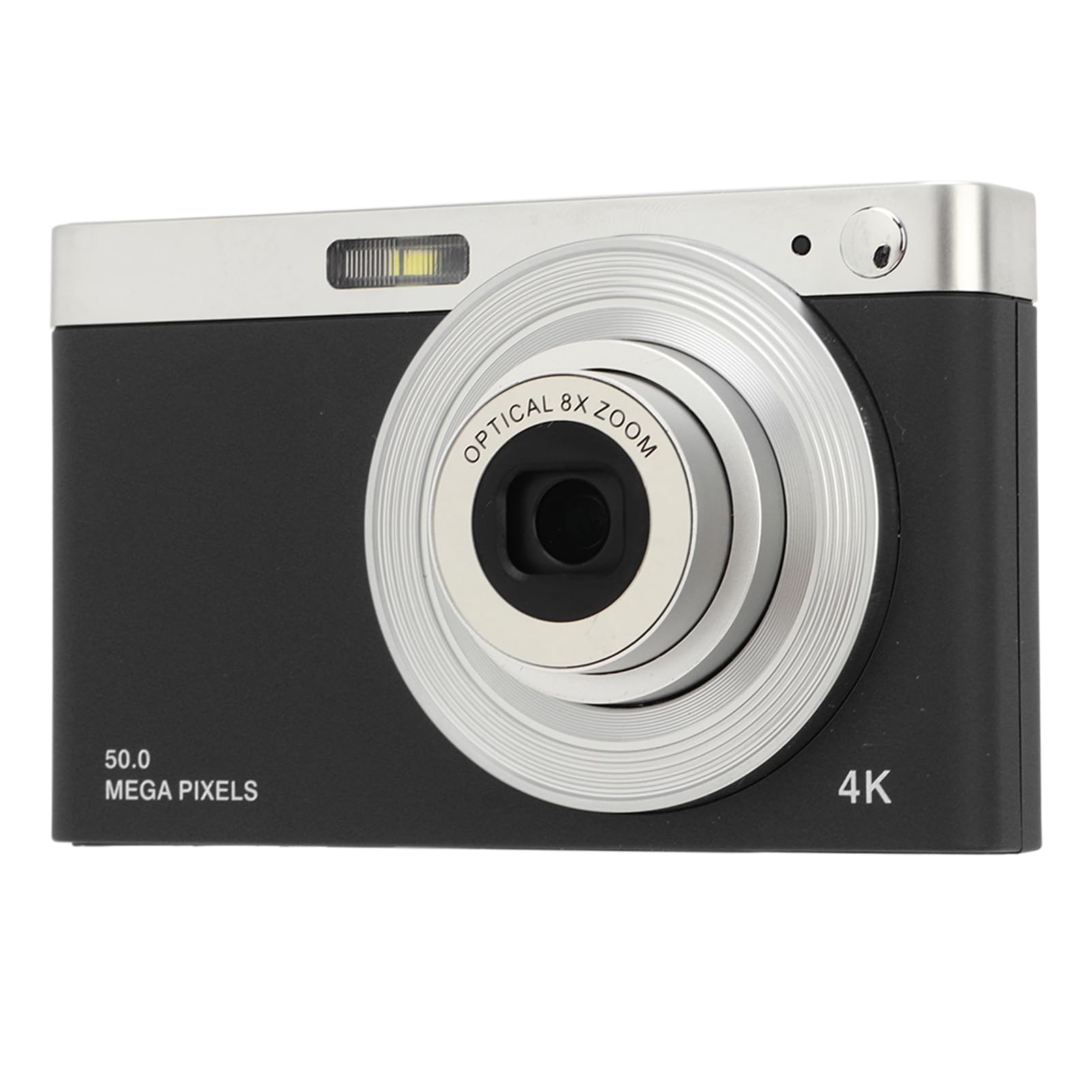 4K Digital Camera, Full HD 50MP 16X Digital Zoom Compact Point and Shoot Camera, Lightweight Small Vlogging Video Camera with Built in Flash & Filters, for Beginners Kids Teens