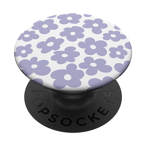 Aesthetic Lilac Light Purple Flowers Retro Daisy PopSockets Standard PopGrip