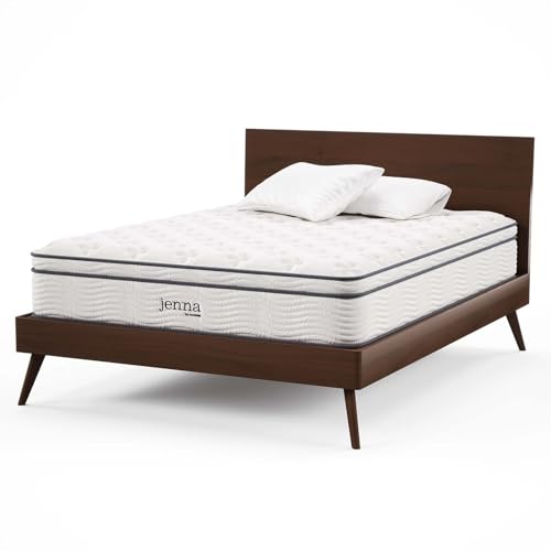 Modway MOD-7090-WHI Jenna 12" Innerspring and Foam King Mattress, White