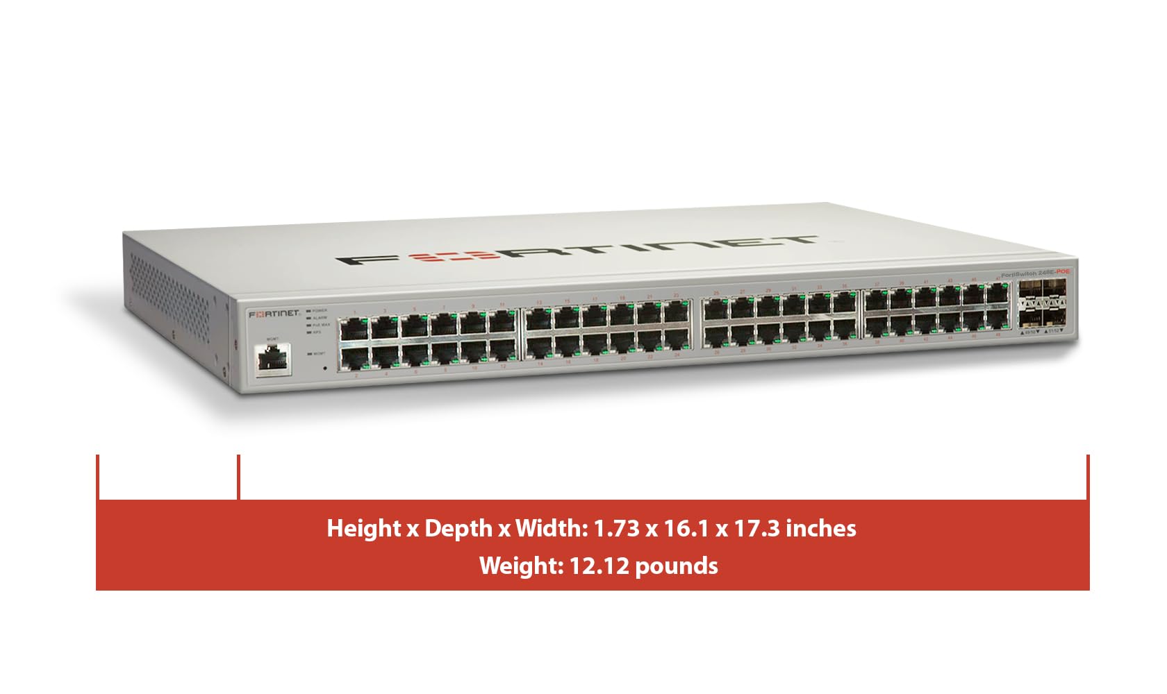Fortinet FortiSwitch - 248E-POE Layer 2/3 PoE+ Switch (FS-248E-POE)
