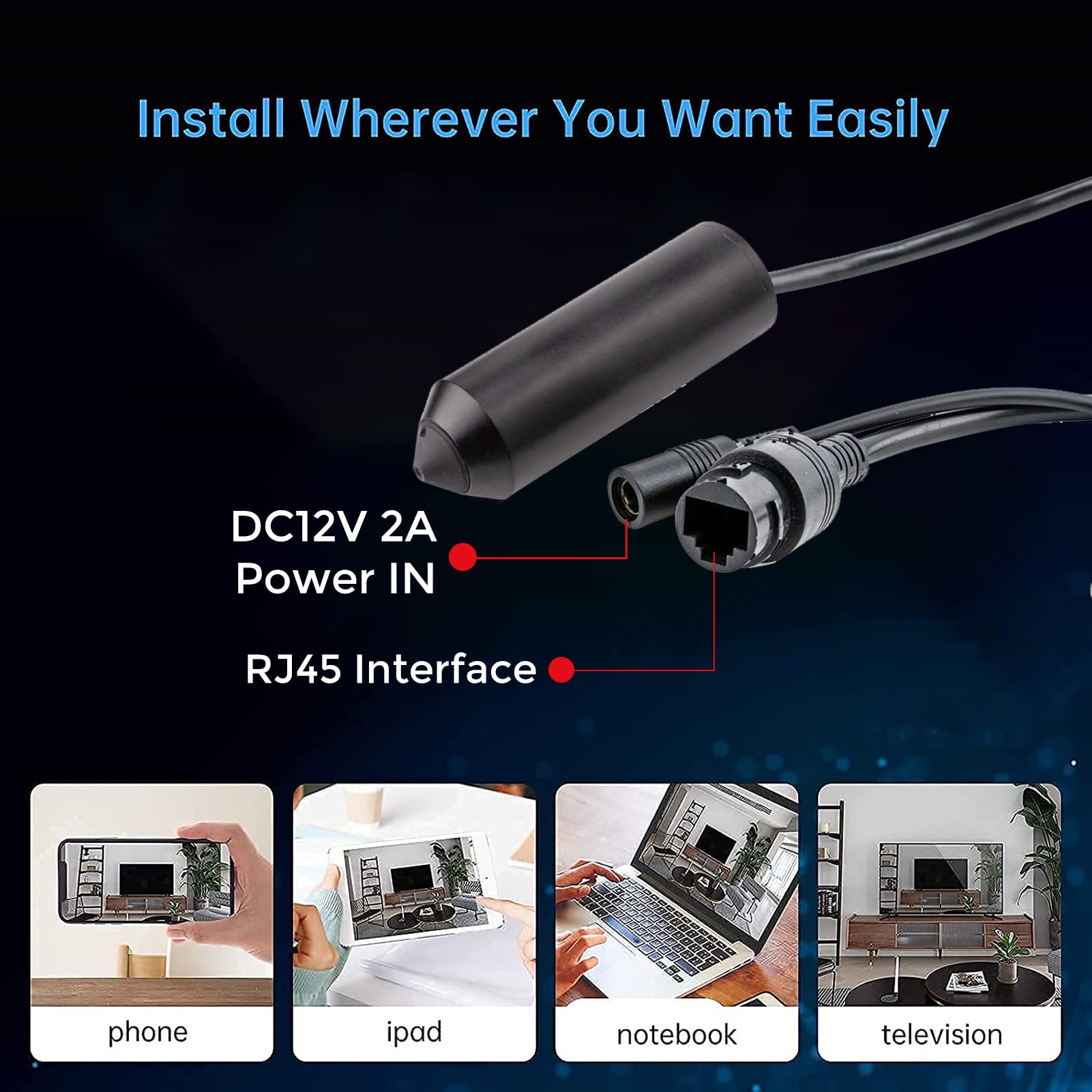 PEGATISAN 3MP 3.7MM Lens Bullet IP Camera Mini IP Camera P2P Remote View CCTV Video Cam Security Camera H.265 /H.264